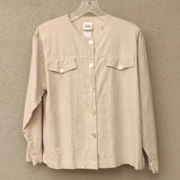 jason maxwell | Tops | Vintage Jason Maxwell Linen Blend Buttonup ...